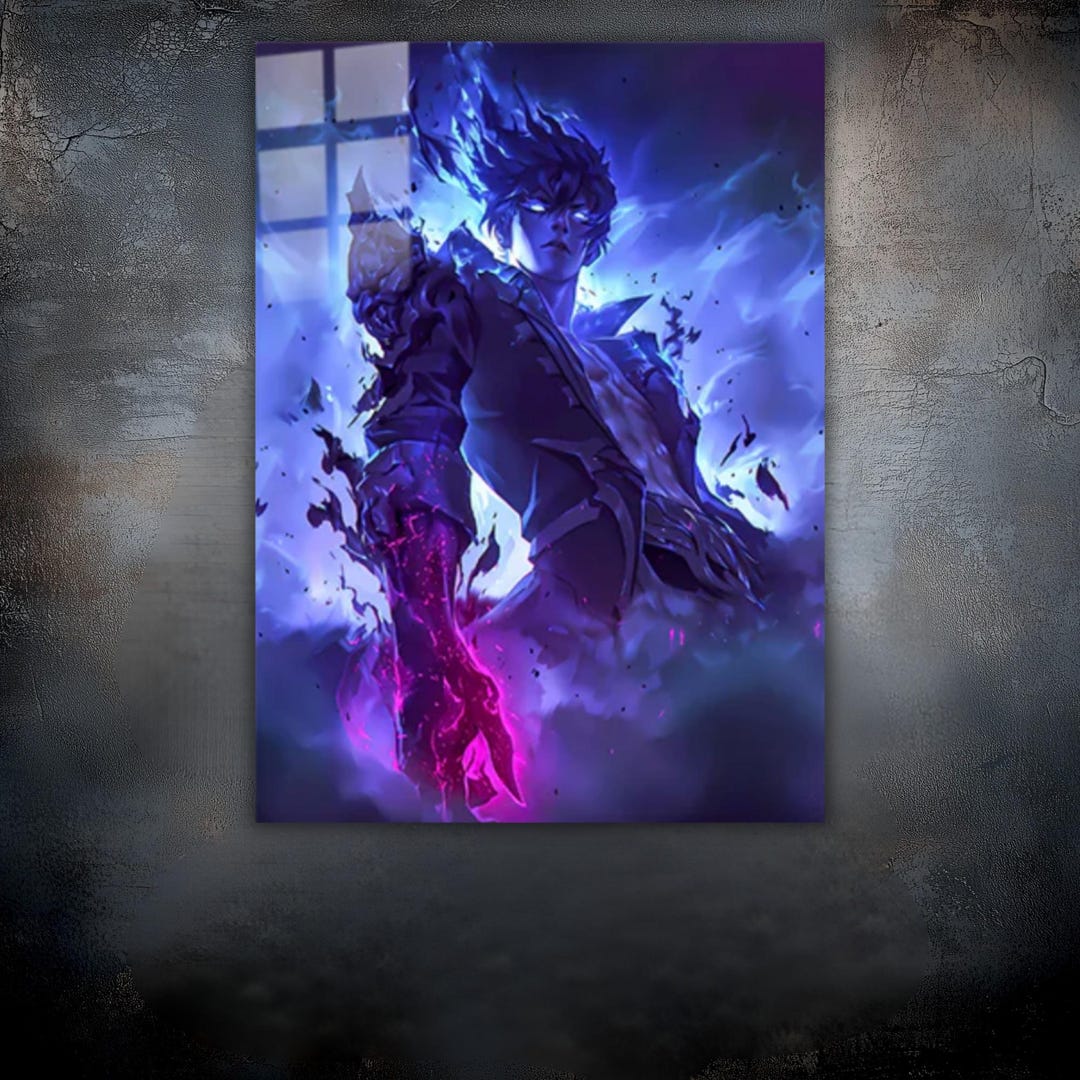 Solo Leveling Shadow Poster Anime Metal Art | UV Printed Anime Wall ...