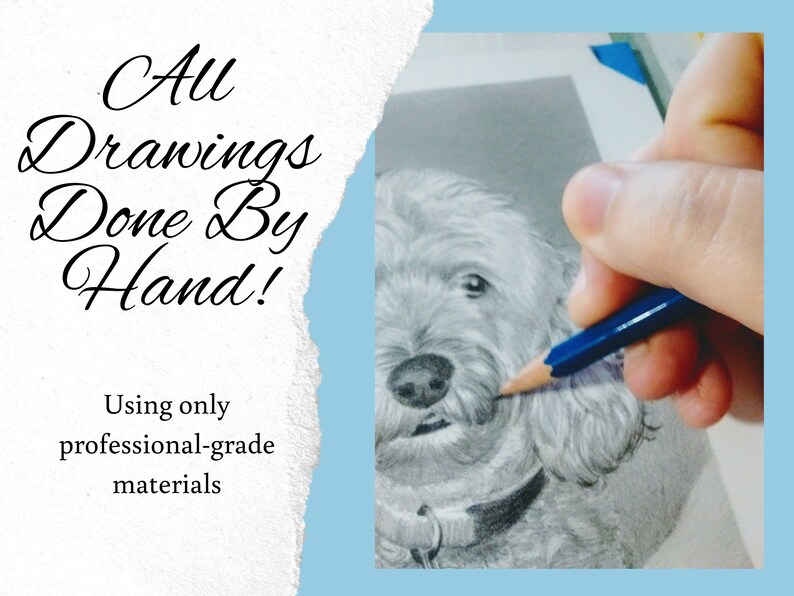 Custom Family Portrait – Realistic Hand-drawn Pencil Drawing From Photo ...