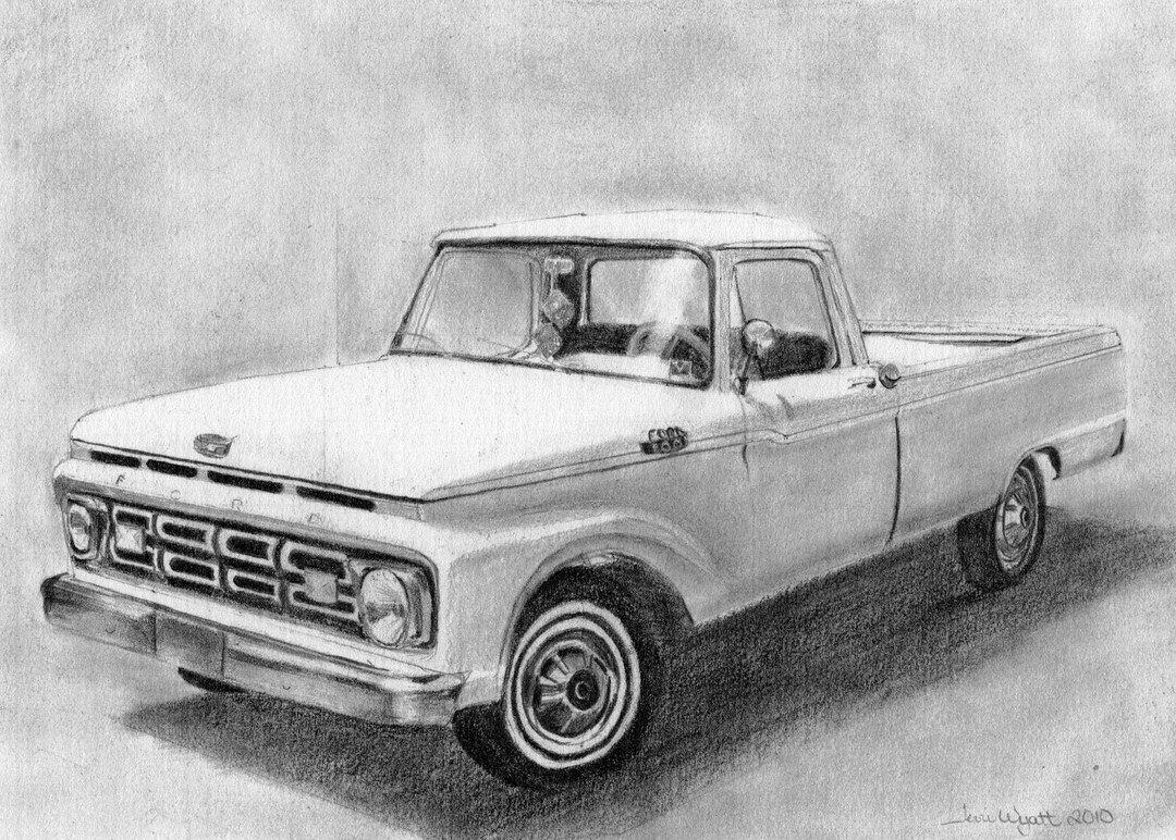 Custom Car Drawing – Realistic Hand-drawn Pencil Art From Photo ...