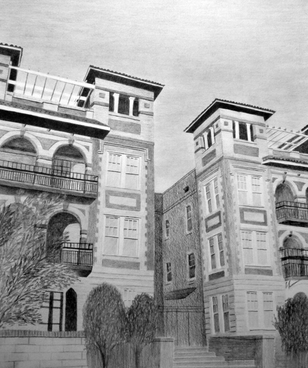 Custom Pencil Drawing From Your Photo - Original House Home Landscape ...