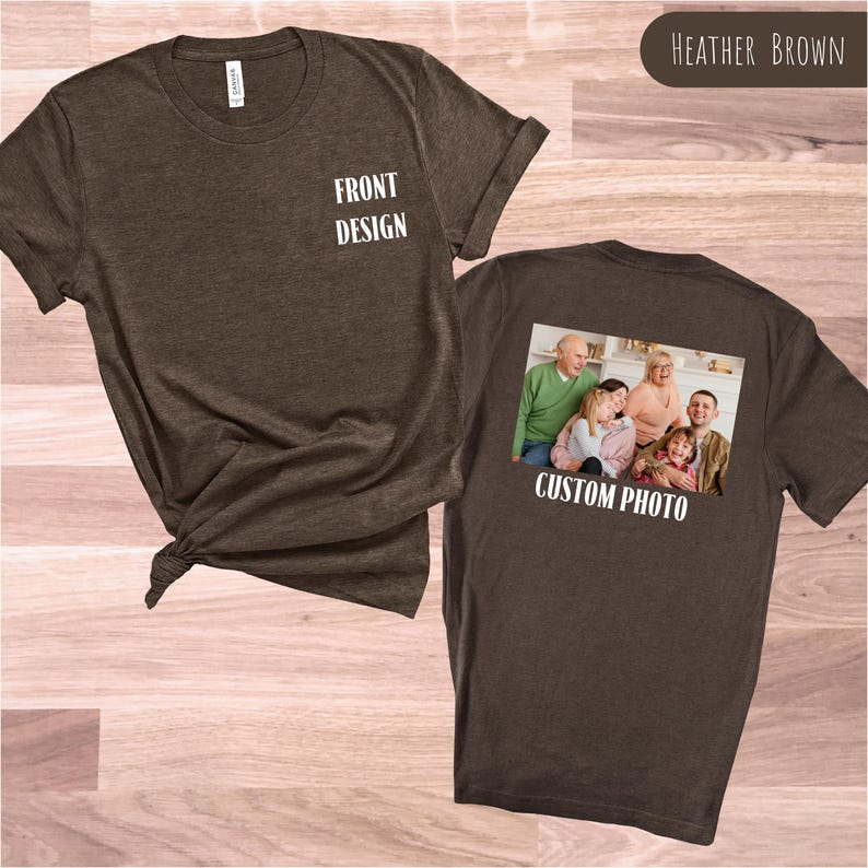 Custom Front and Back Shirt, Personalized Photo Shirt, Custom Couple ...