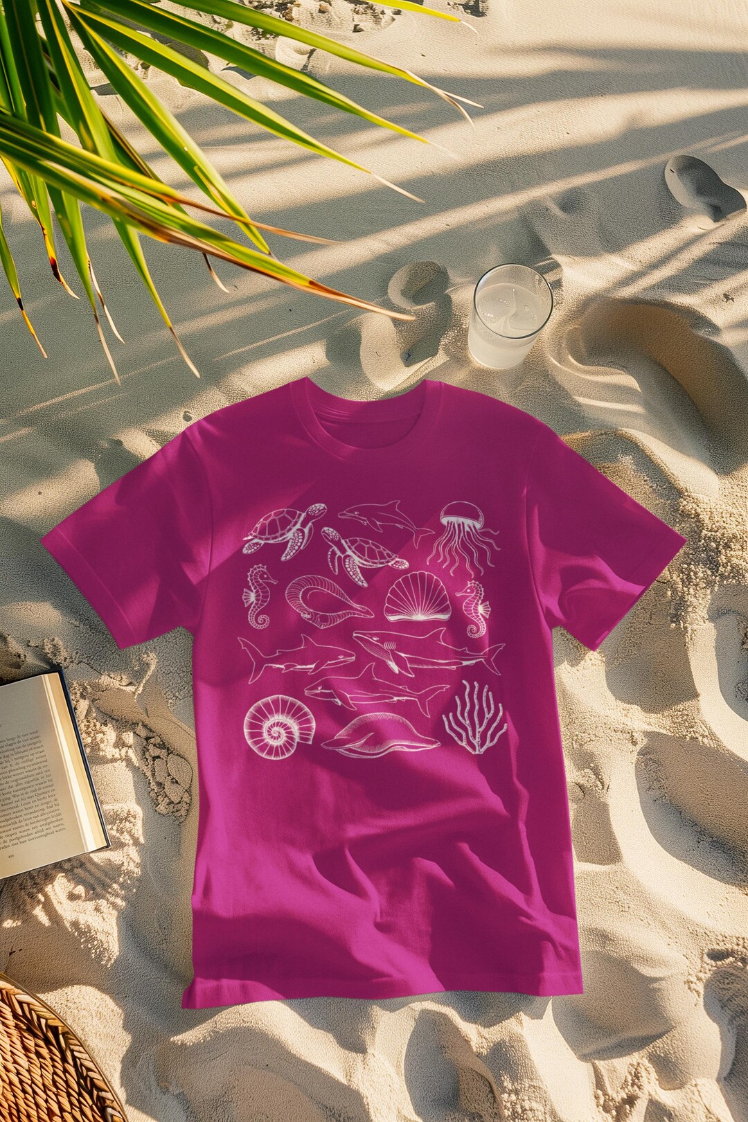 Retro Sea Animals T-shirt: 90s Vintage Ocean Graphic Tee - Etsy