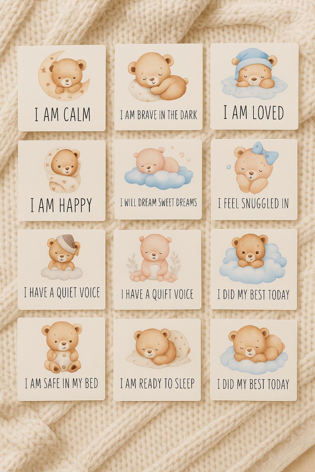Bedtime Affirmation Cards for Kids – Instant Download | Calm Bedtime ...