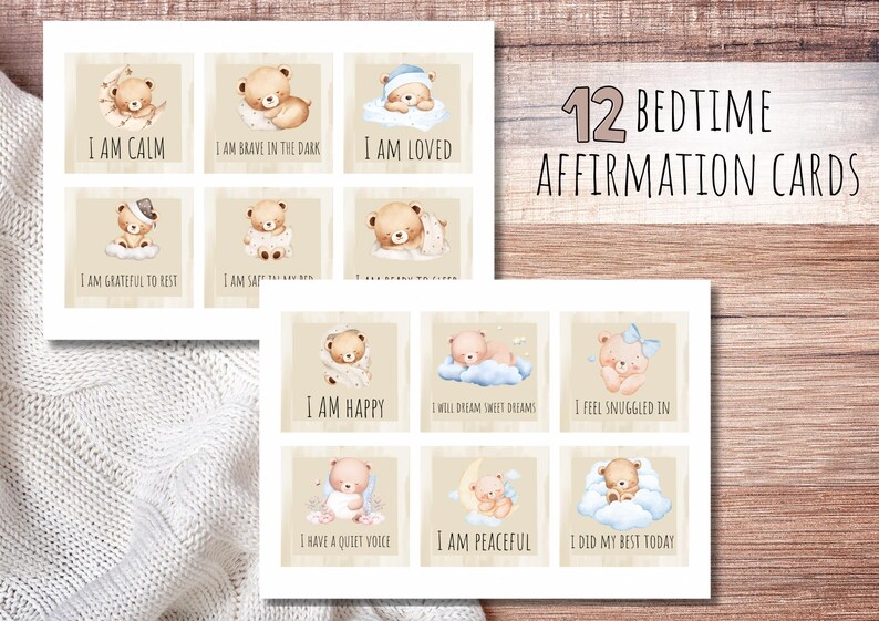 Bedtime Affirmation Cards for Kids – Instant Download | Calm Bedtime ...