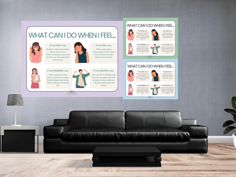 Emotional Regulation Poster Set: SEL Visuals, Coping Strategies (PDF ...