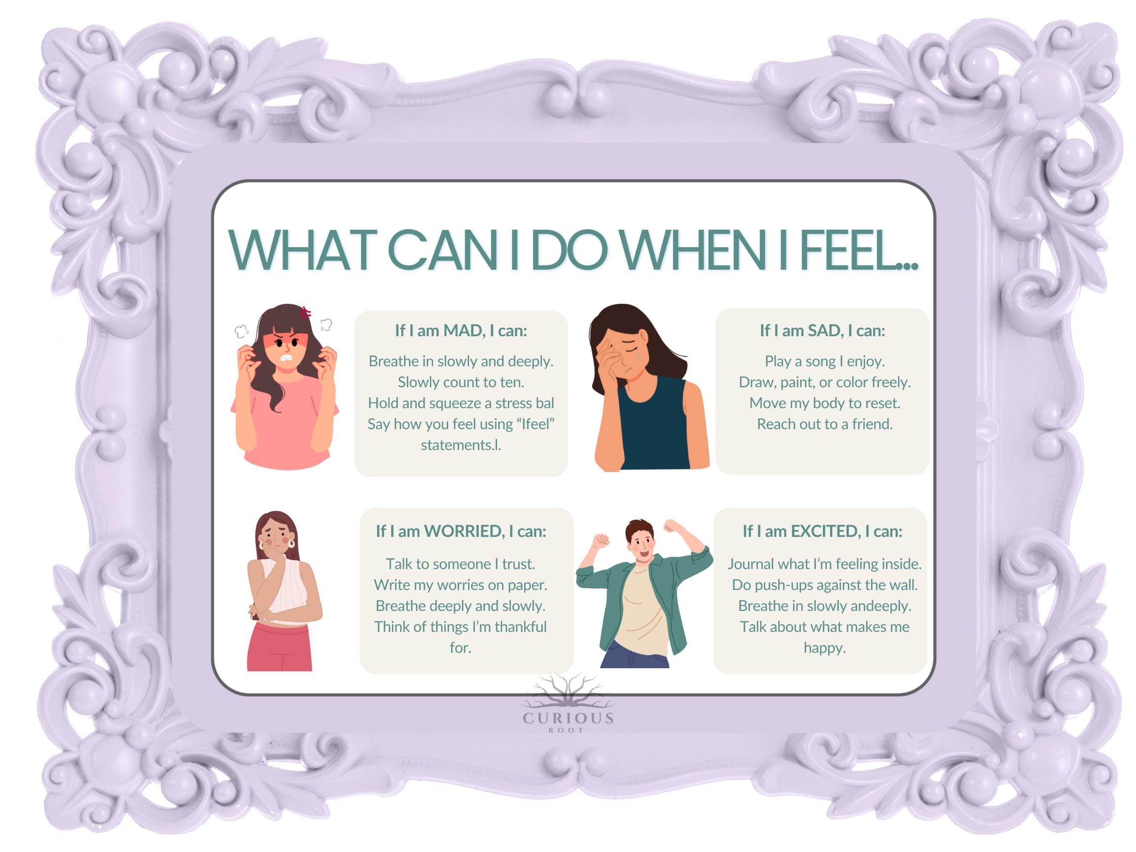 Emotional Regulation Poster Set: SEL Visuals, Coping Strategies (PDF ...