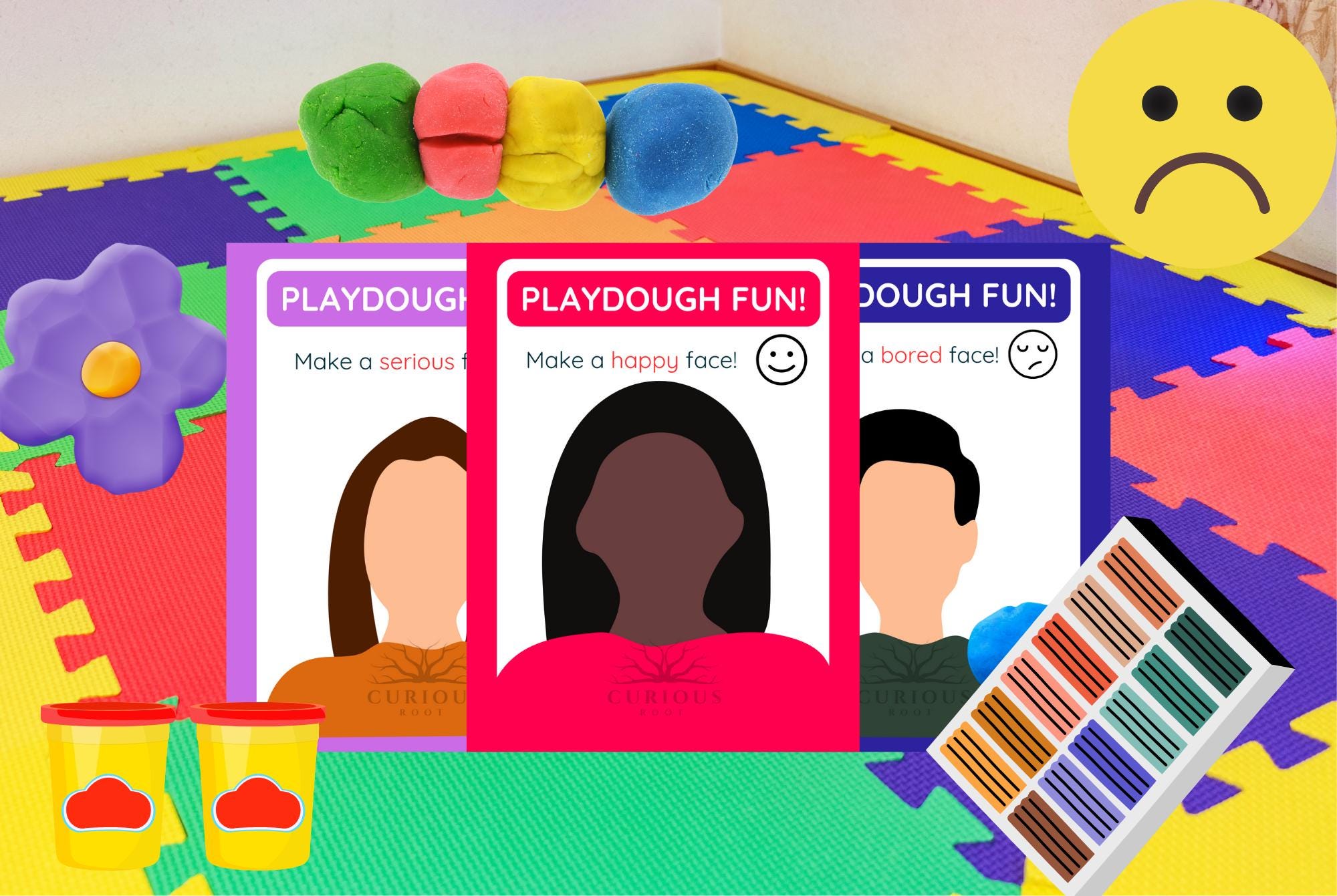 Playdough Emotion Mats: SEL Activity for Kids (PDF + PNG Downloadable ...