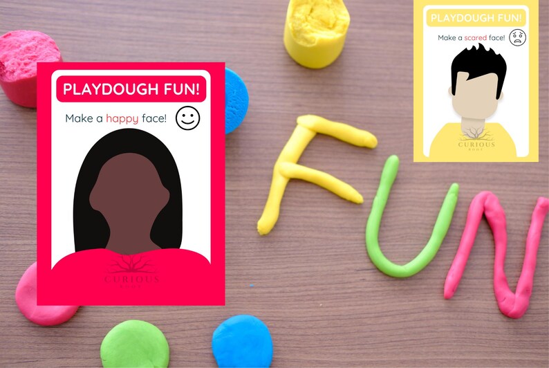 Printable Playdough Emotion Mats | PDF + PNG | 12 Feelings Faces | SEL ...