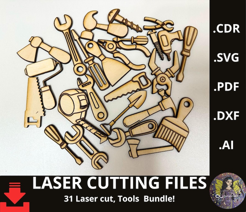 31 Laser Cut, Tools SVG Bundle, Tools PNG Bundle, Tools SVG Cut Files ...