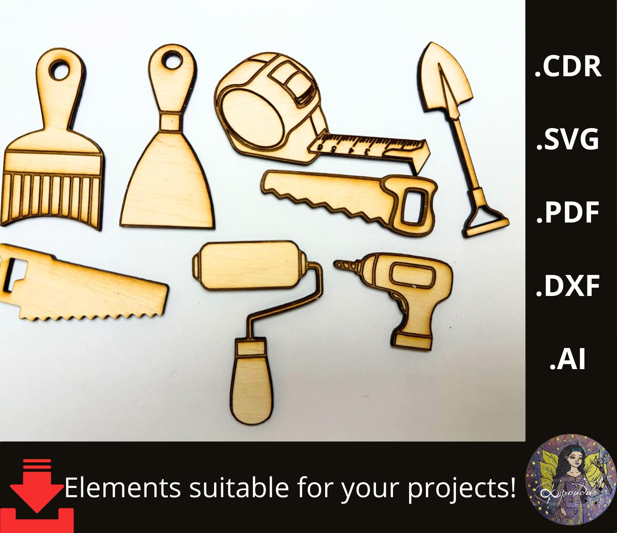 31 Laser Cut, Tools SVG Bundle, Tools PNG Bundle, Tools SVG Cut Files ...