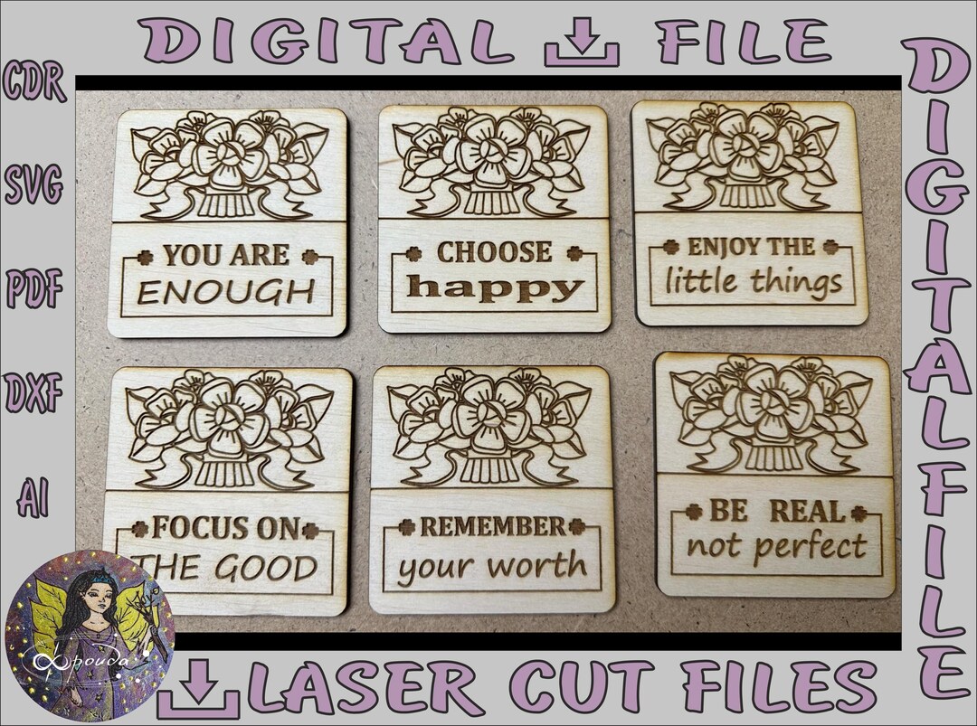 Motivational Fridge Magnets SVG Bundle Laser Files Magnet SVG Bundle ...
