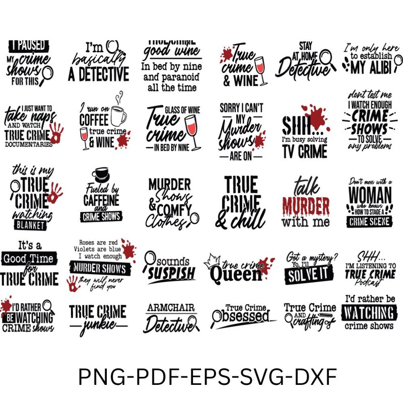 True Crime Svg - Etsy