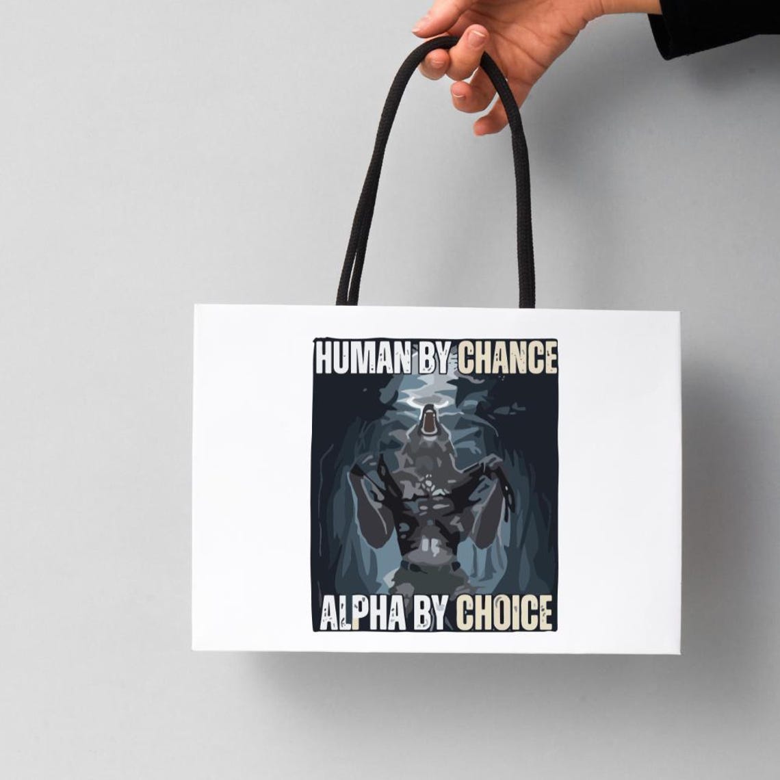 Alpha by Choice PNG | Human by Chance Wolf Sigma Mindset Design | Funny ...