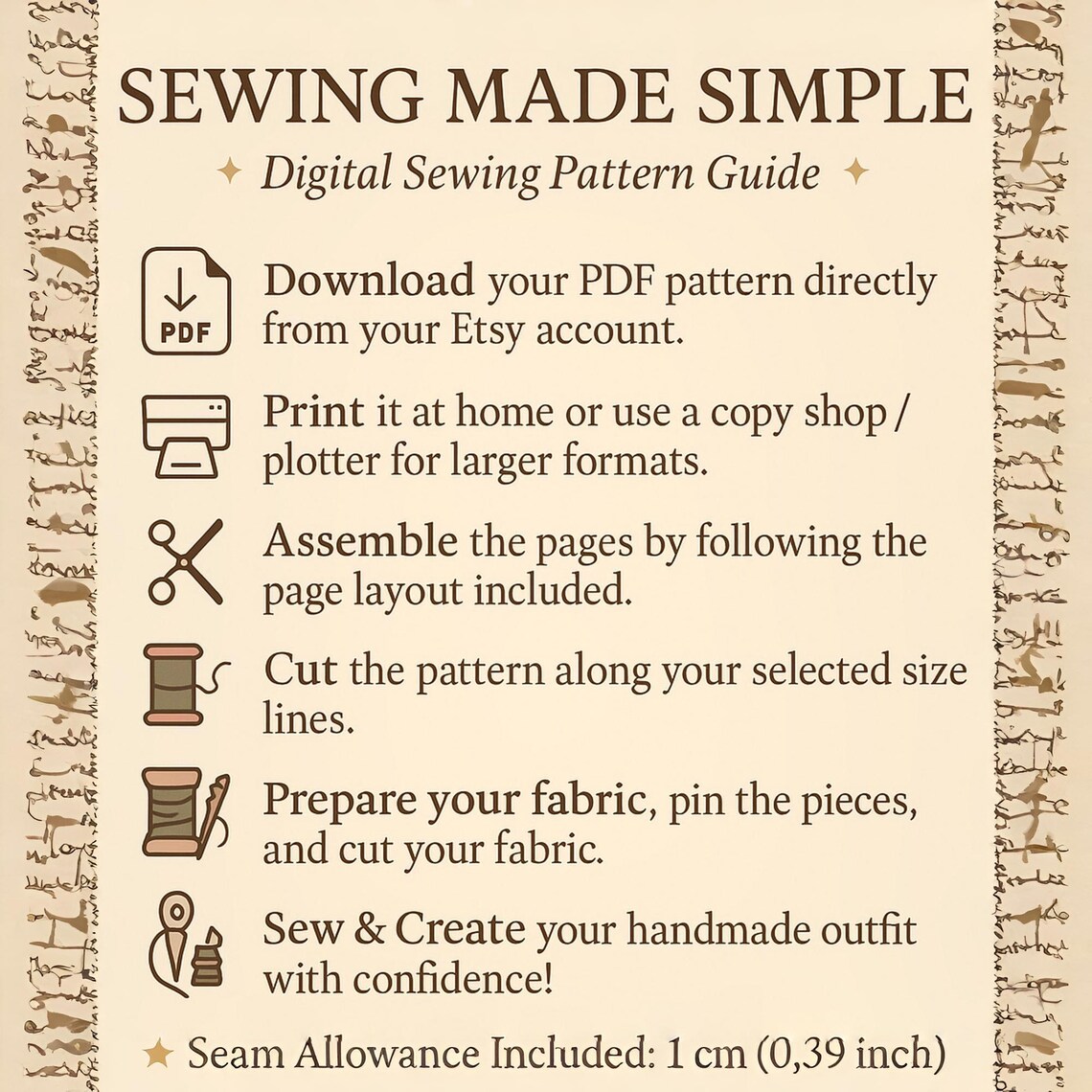 Princess Seam Long Dress Sewing Pattern - Square Neck (PDF Pattern) - Etsy