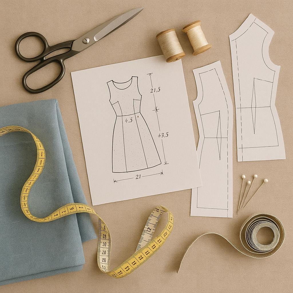 Sleeveless Black Shirt Dress PDF Sewing Pattern – Button Down, Princess ...