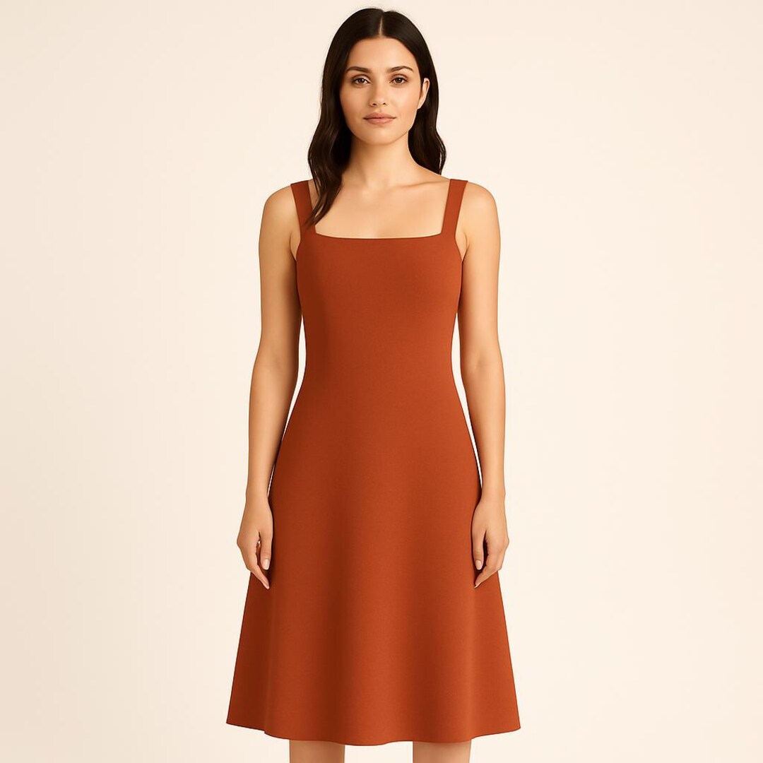 Tea Length Sundress Sewing Pattern | Sleeveless A-line Dress PDF | Bust ...
