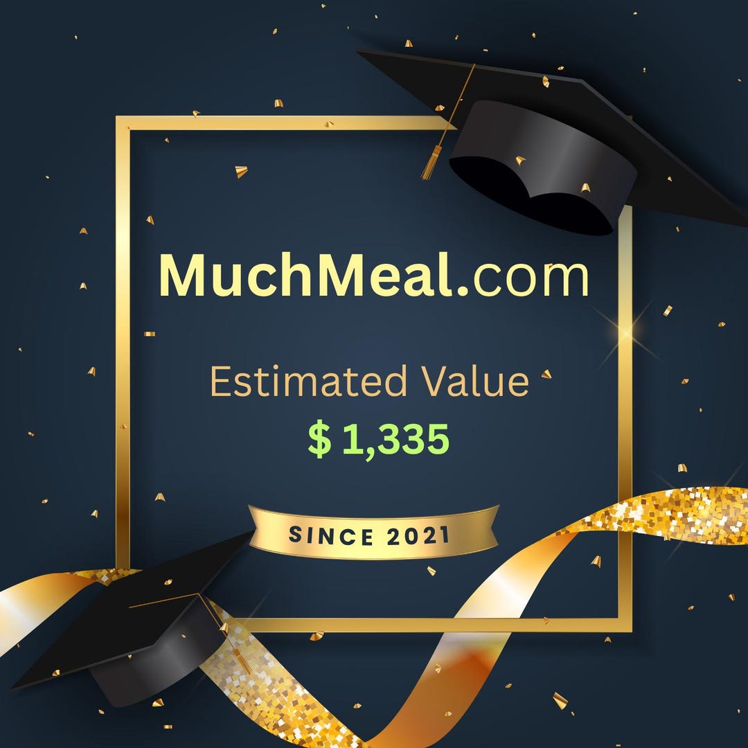 Muchmeal.com Premium 3+ Years 2 Dictionary Words Domain Name Godaddy ...