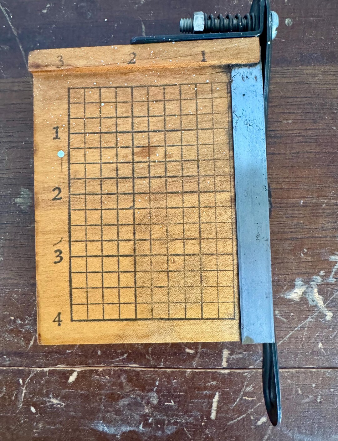 Vintage Very Rare 50’s Counterpoint Mini Wooden Paper Cutter for Office ...