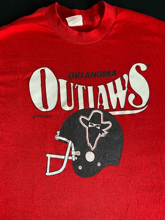 Oklahoma Outlaws 1983 USFL Team Authentic Vintage Red… - Gem