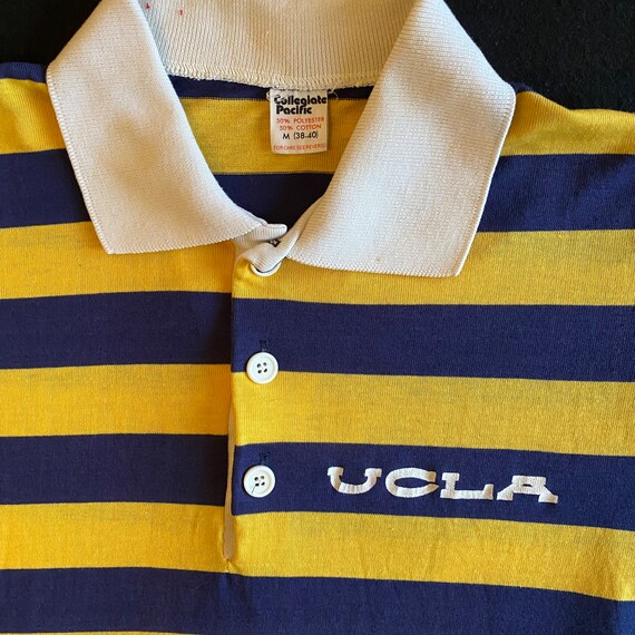 70’s UCLA Iconic Preppy Rugby Style Shirt Yellow and … - Gem