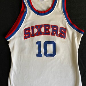 70's 80's Maurice "mo" Cheeks #10 Philadephia '76s NBA Jersey White Red ...