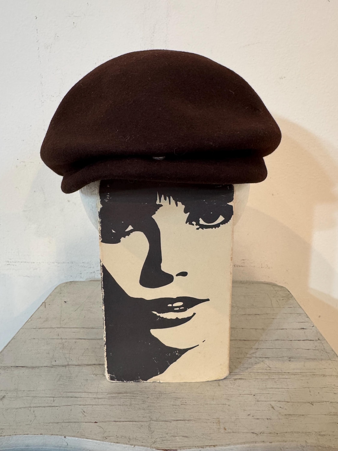 Vintage 60s Brown Felt Newsboy Cap Doeskin Felt Geo. Bollman Hat Co ...