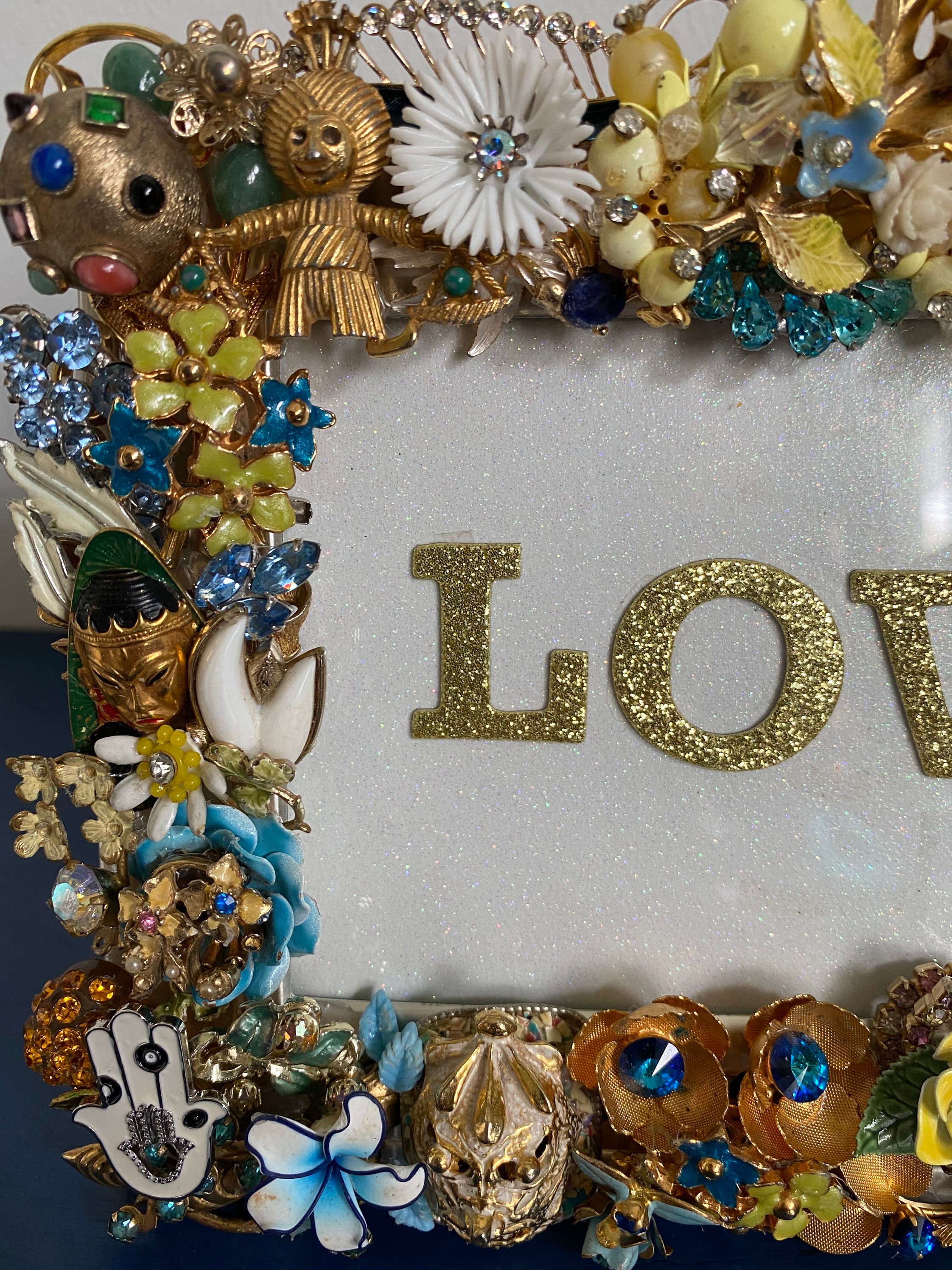 Stunning Vintage Jeweled Picture Frame One of a Kind | Etsy