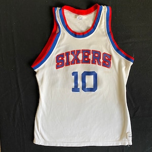 70's 80's Maurice "mo" Cheeks #10 Philadephia '76s NBA Jersey White Red ...