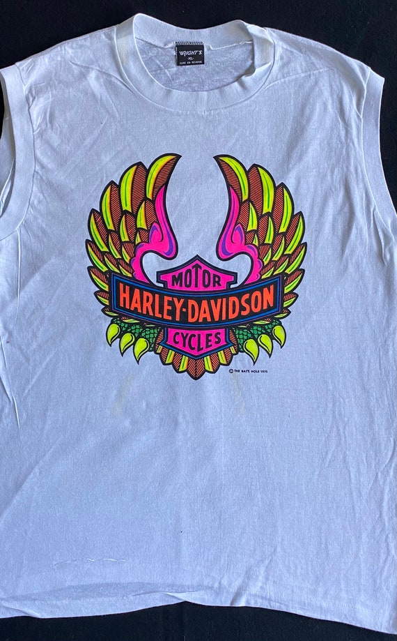 80s Harley Davidson MotorCycles Official Deadstock Wh… - Gem