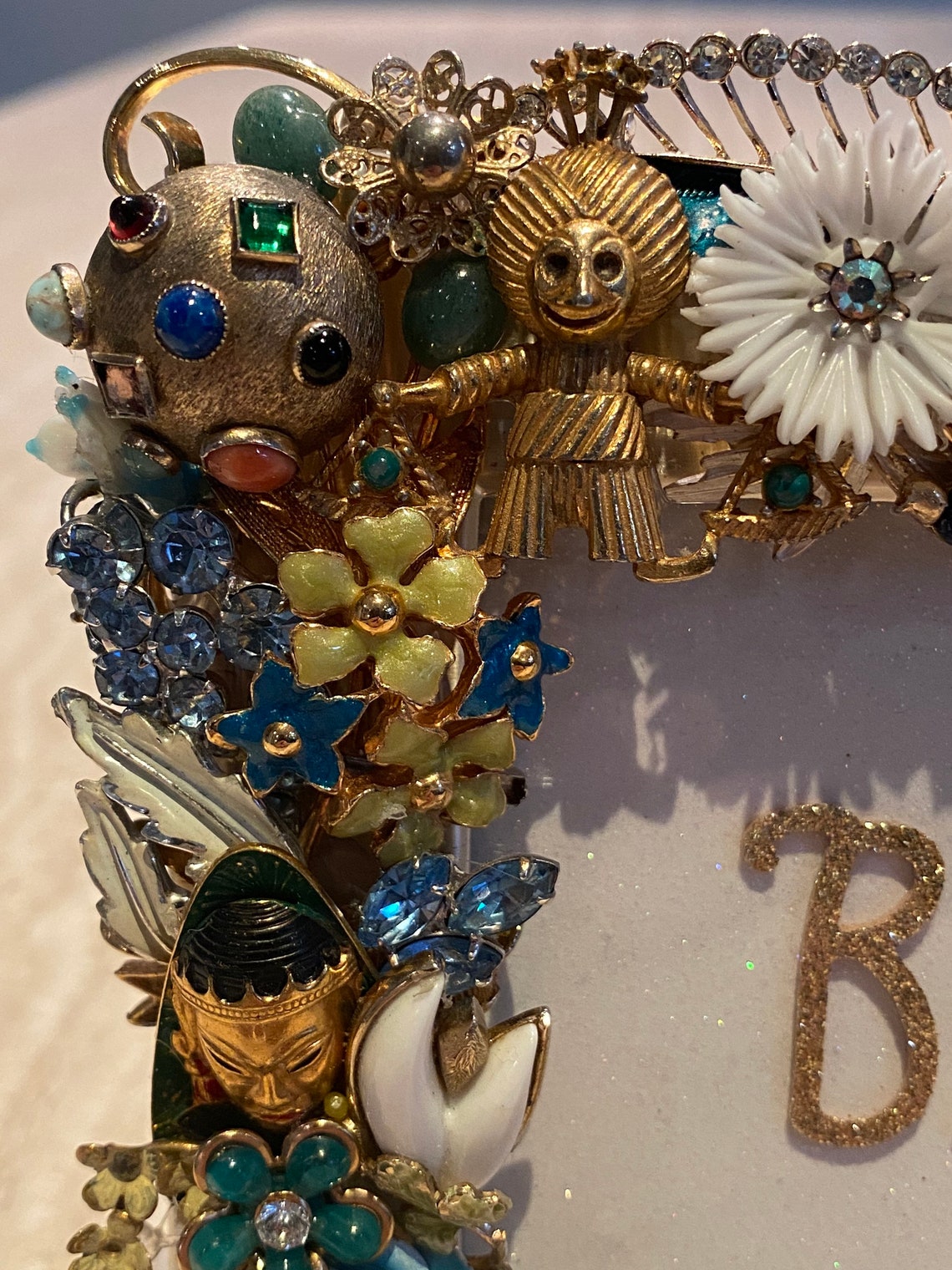 Stunning Vintage Jeweled Picture Frame One of a Kind - Etsy