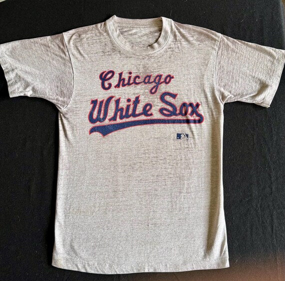 1980’s Chicago White Sox Heather Gray Script Spellout… - Gem