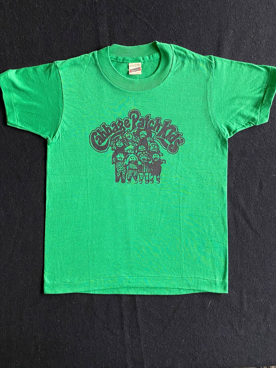 Vintage 80’s Green Cabbage Patch Kids T Shirt Featuring a Graphic of ...