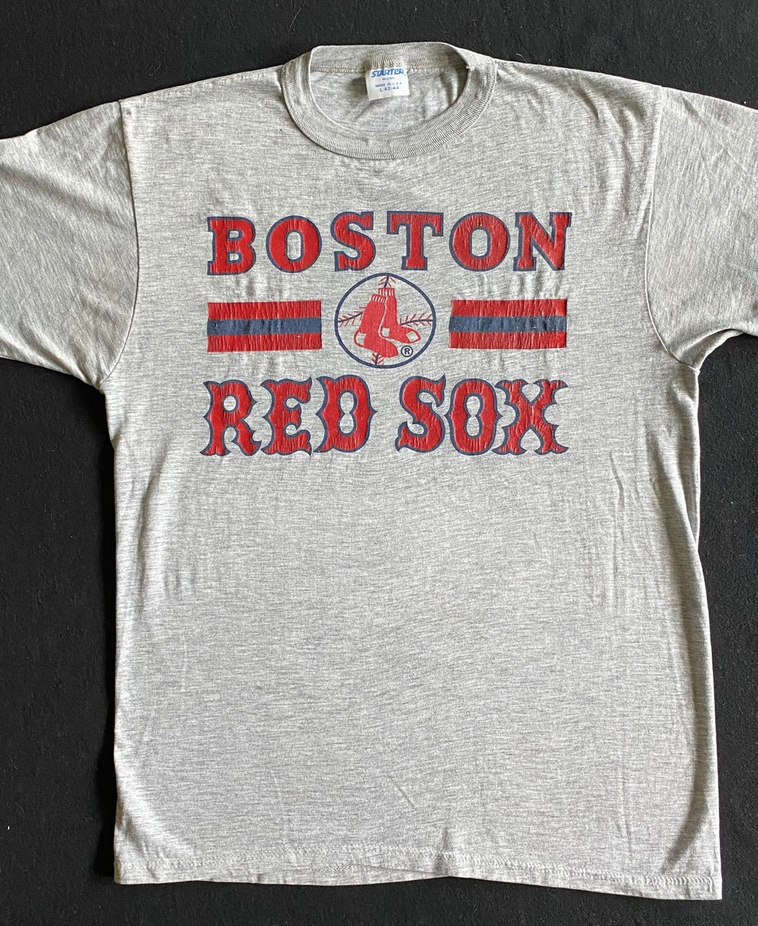 80’s Classic Major League Baseball Boston Red Sox Logo T Shirt Gray ...