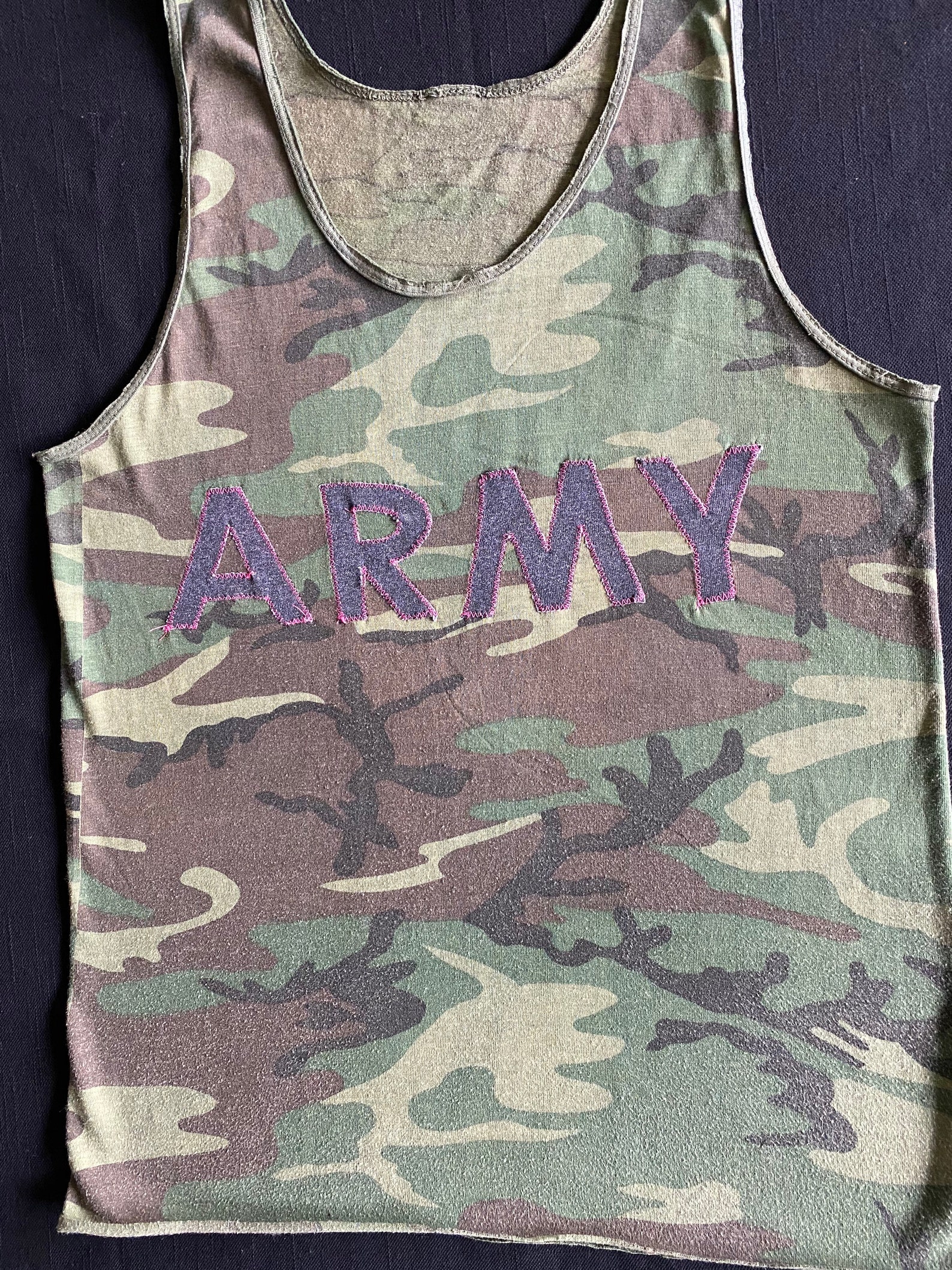 Vintage ARMY Camouflage Tank Top Re Done Re Worked ARMY Logo | Etsy