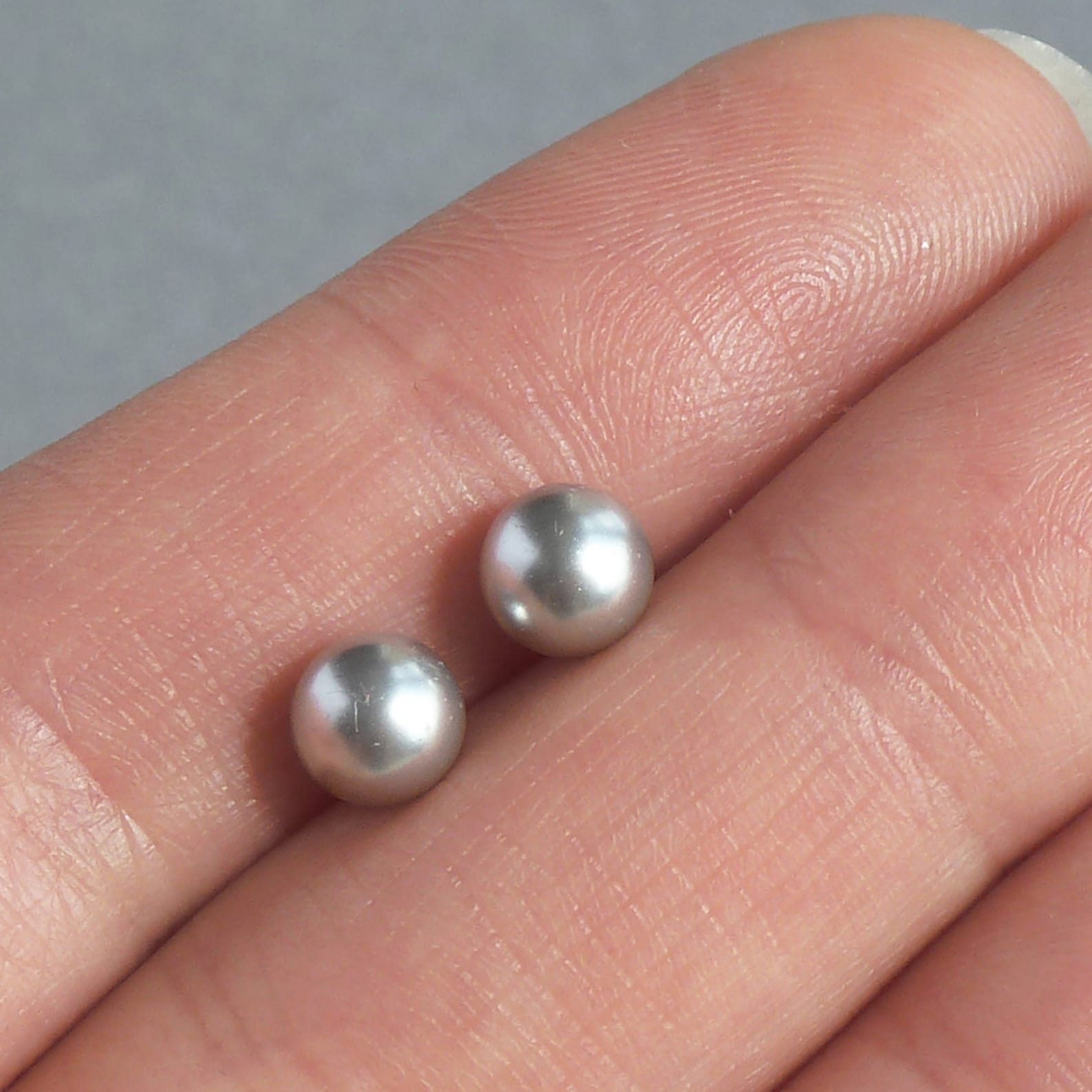 Silver Grey Floating Pearl Jewellery Set - Light/pale Grey Multi-strand ...