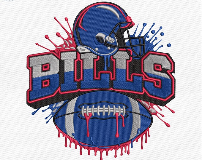 Buffalo Football Embroidery Design, Sport Helmet With Ball Embroidery ...