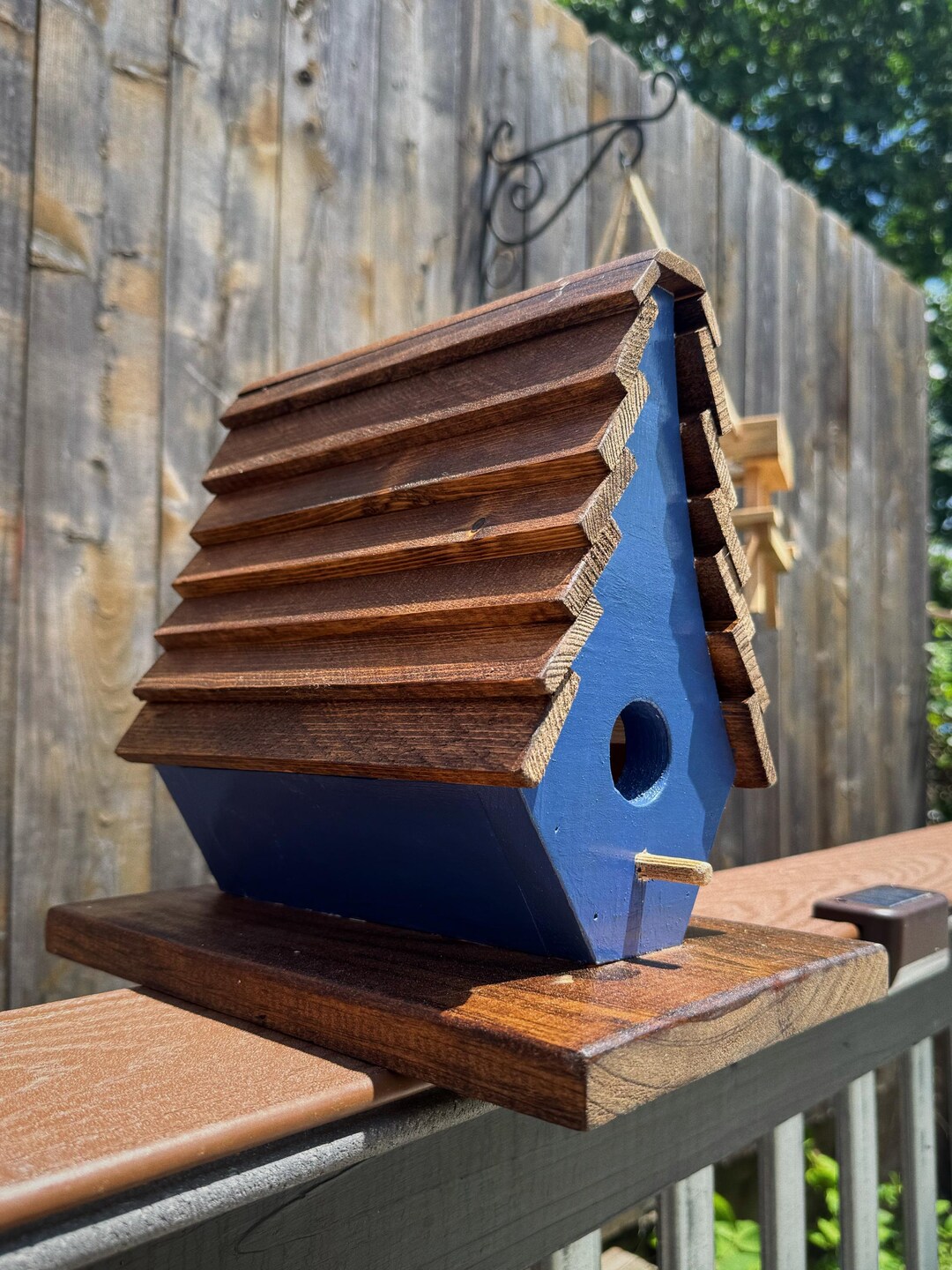 Rustic A-frame Birdhouse | Handmade Wooden Garden or Porch Decor - Etsy