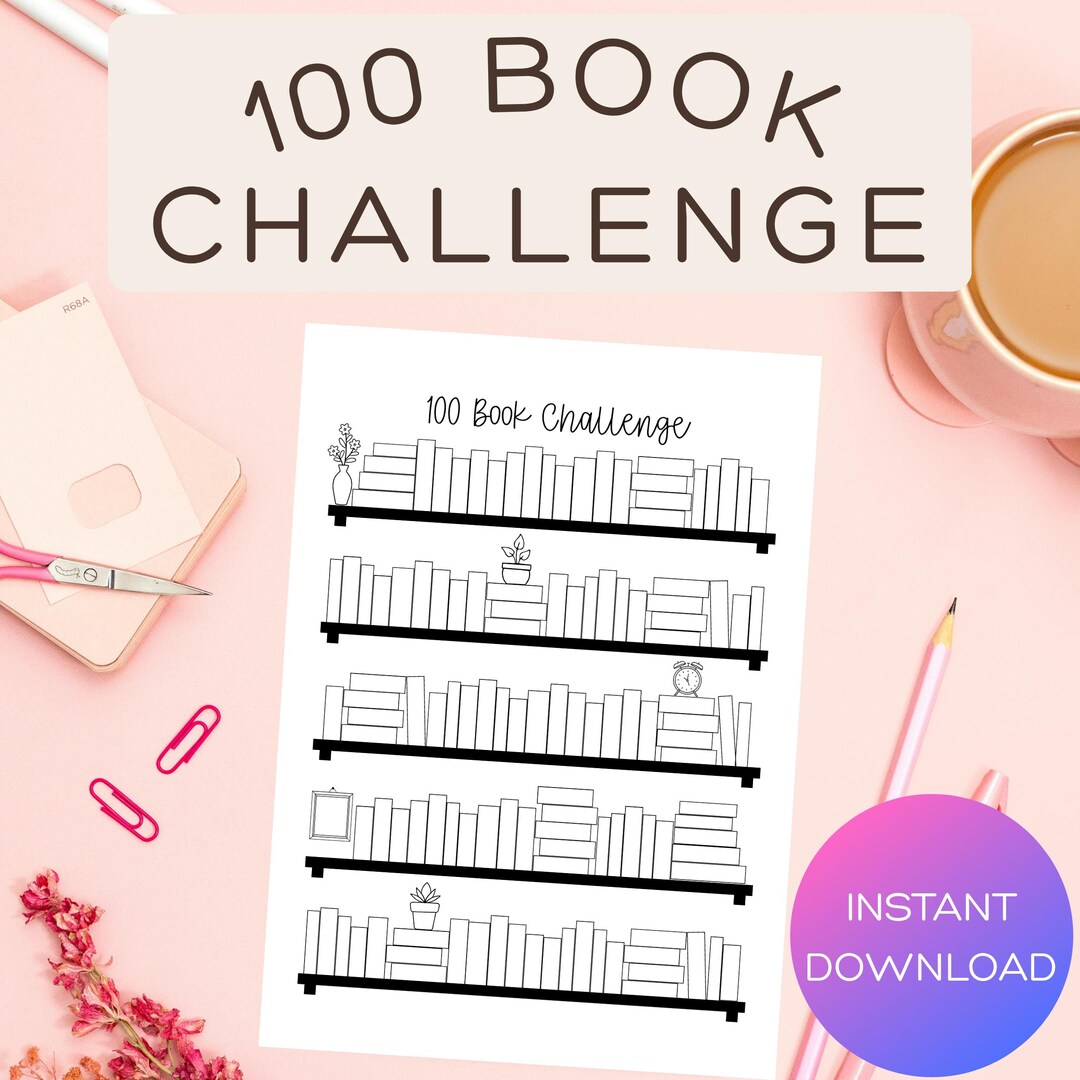 100 Book Challenge Printable - Etsy