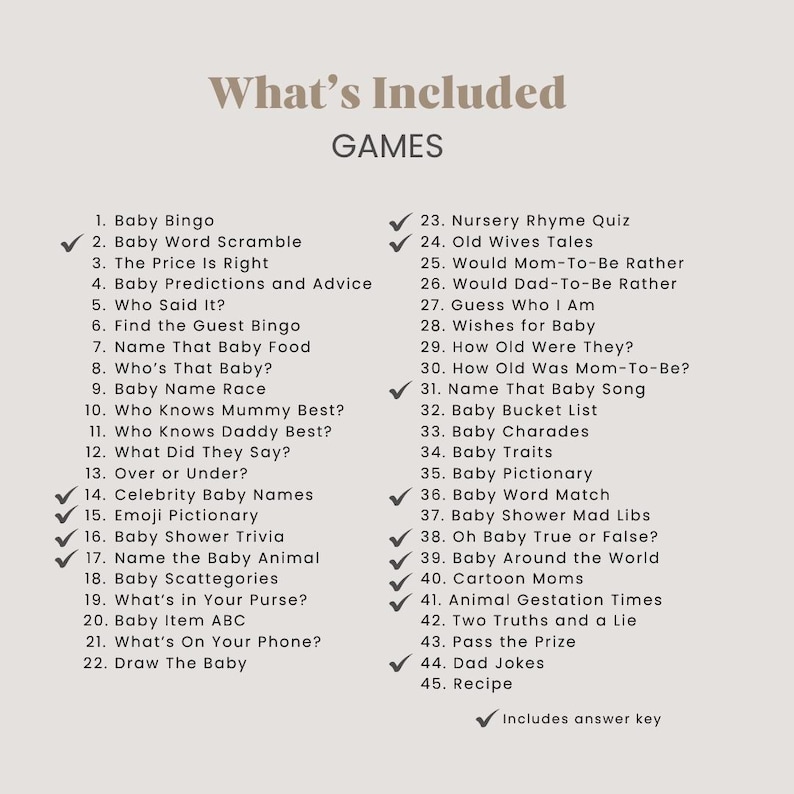 Minimalist Baby Shower Games Bundle, Minimalist Gender Neutral Baby ...