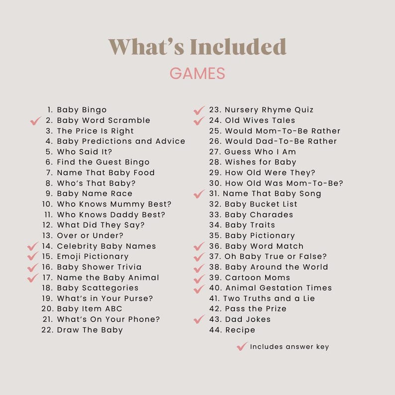 Baby in Bloom Baby Shower Games Bundle, Editable Baby Shower Games ...