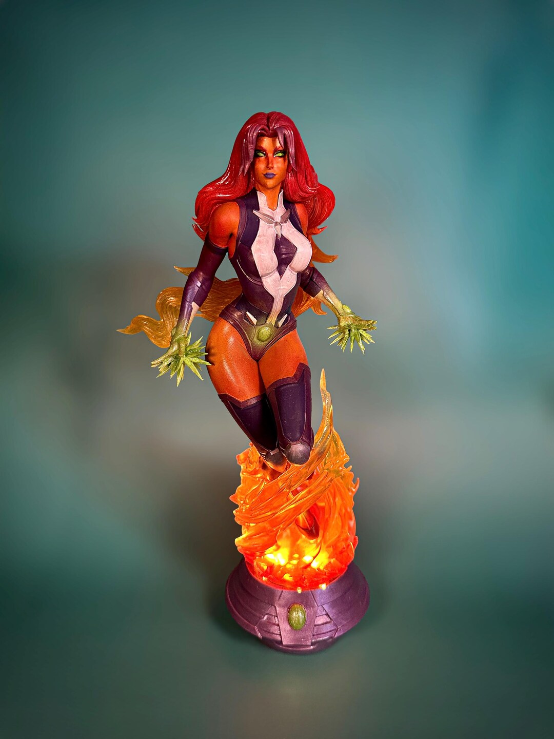 DC Comics Starfire 1:6 Scale Custom Statue Teen Titans LIGHTS UP (read ...