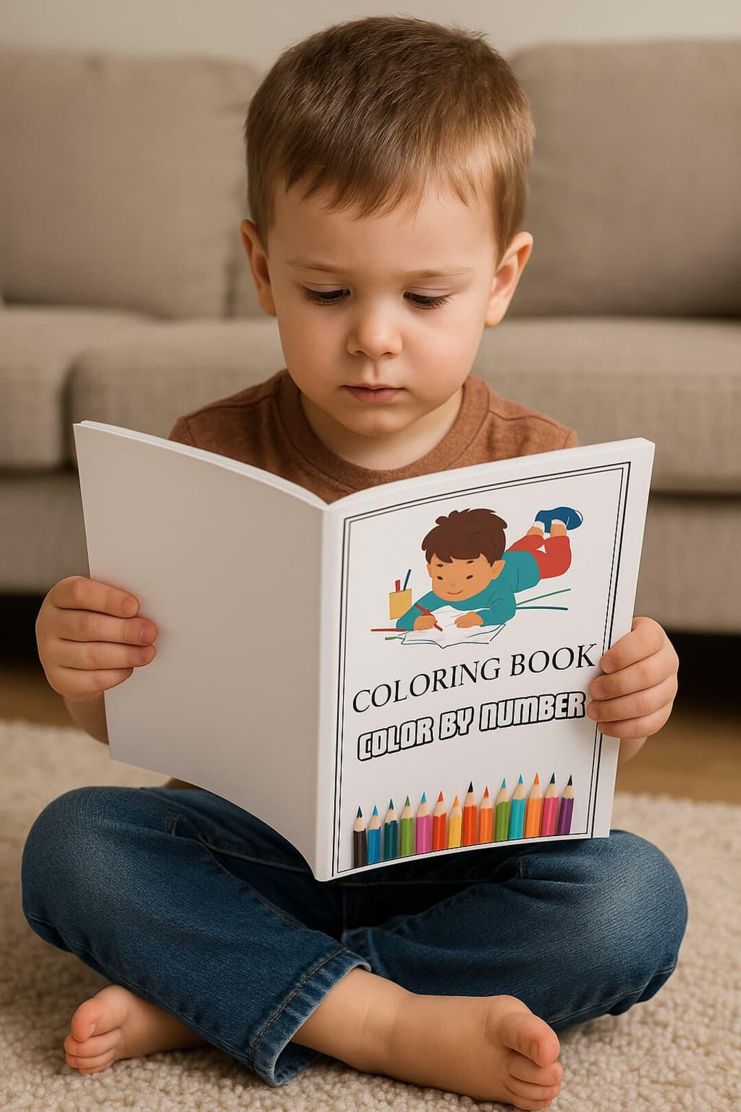 Number Colouring Book | Printable Color by Number | Relaxing Art for ...
