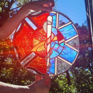 Stained Glass Firefighter Cross and EMS Star Pattern - Etsy