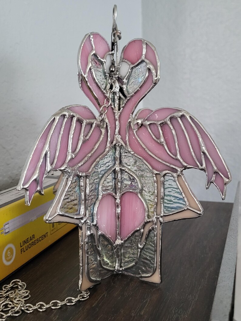 Stained Glass Flamingos Heart PDF Pattern - Etsy