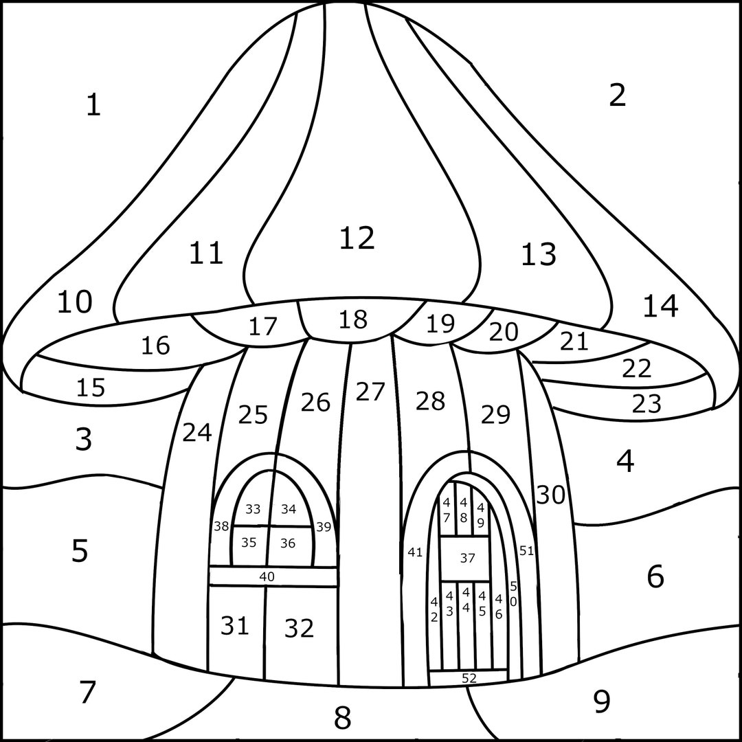 Stained Glass Mushroom House Pattern PDF - Etsy