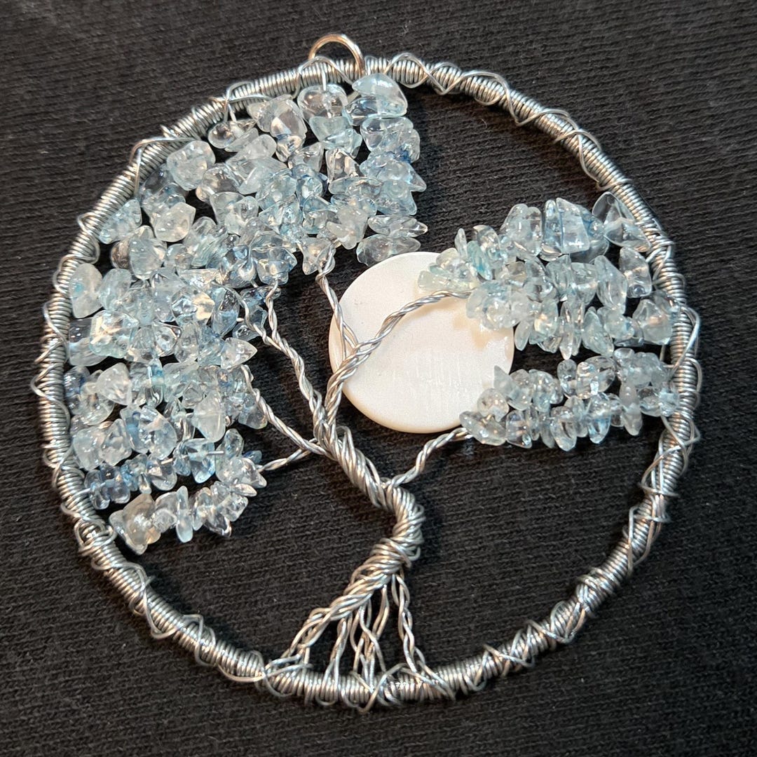 Translucent Tree of Life With a Full Moon Pendant - Etsy