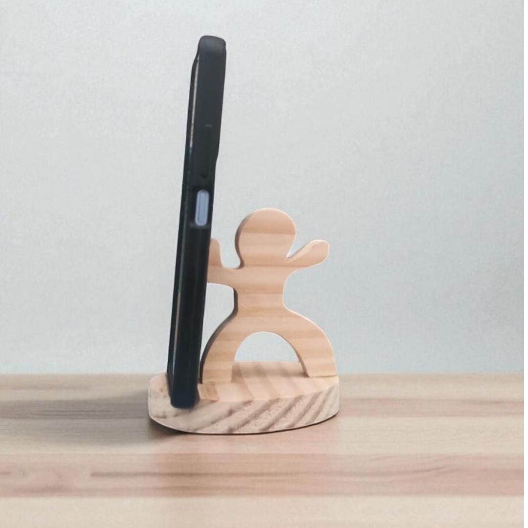 USHAVI Wooden Cute Mobile Phone Stand Tai Chi Karate Boy | Handmade ...