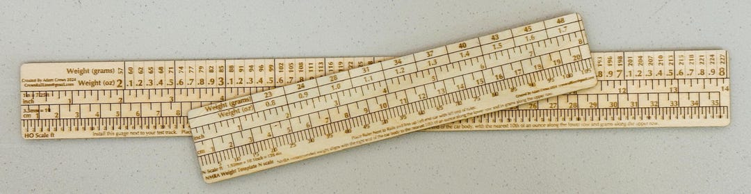 NMRA Scale Weight Ruler Without Flangeways - Etsy