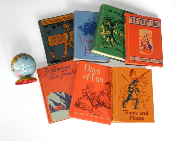 Colorful School Readers Books Instant Library Collection Decorative ...