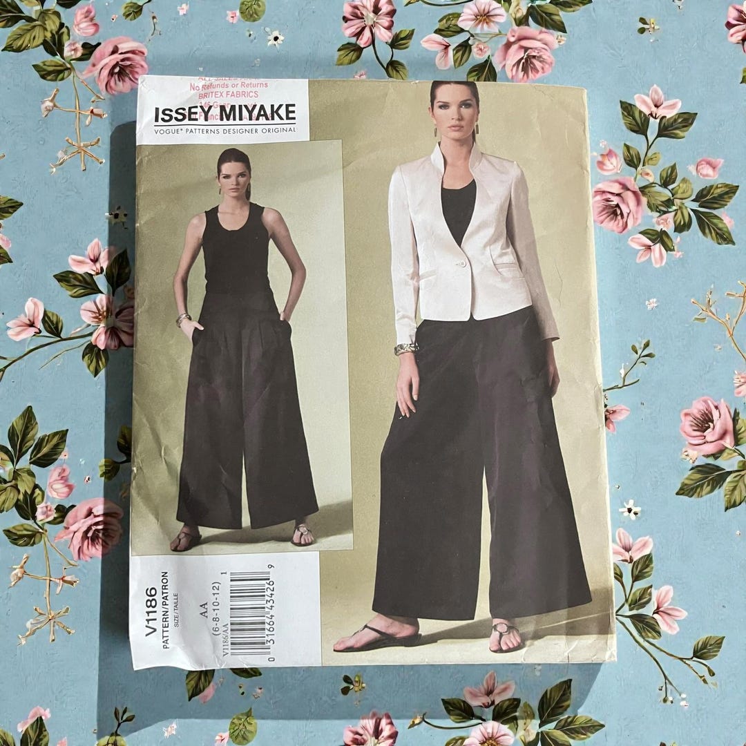 Issey Miyake Vogue Patterns V1186 Wide Leg Pants Sewing Pattern Uncut ...